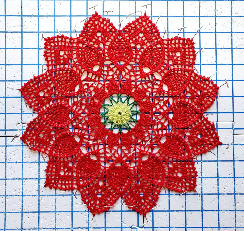 Poinsettia Doily - HandmadebyRaine